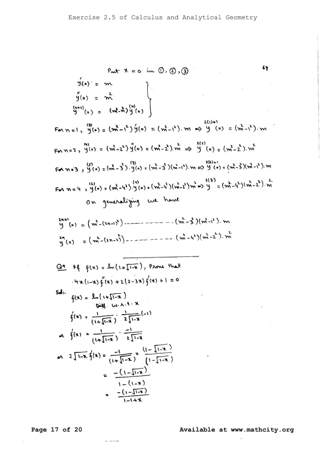Chap02 solutions-ex-2-5-calculus | PDF