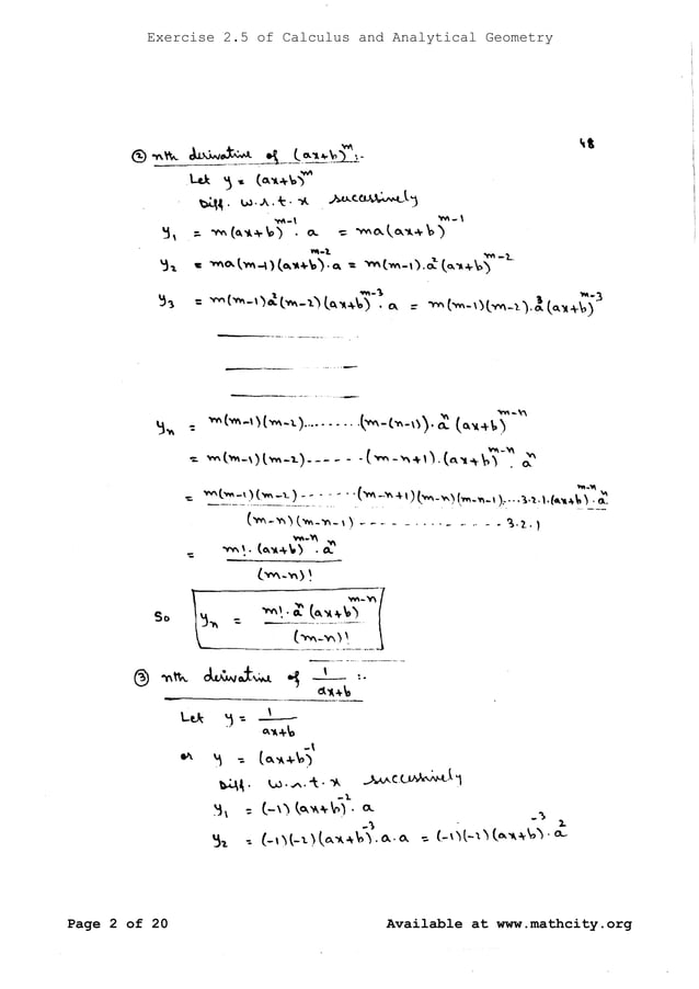 Chap02 solutions-ex-2-5-calculus | PDF
