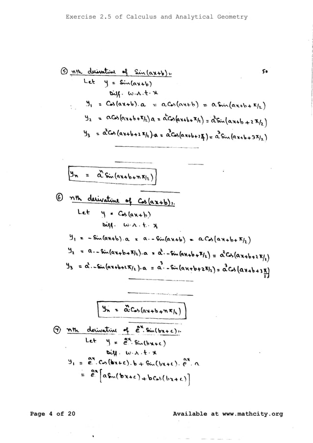 Chap02 solutions-ex-2-5-calculus | PDF