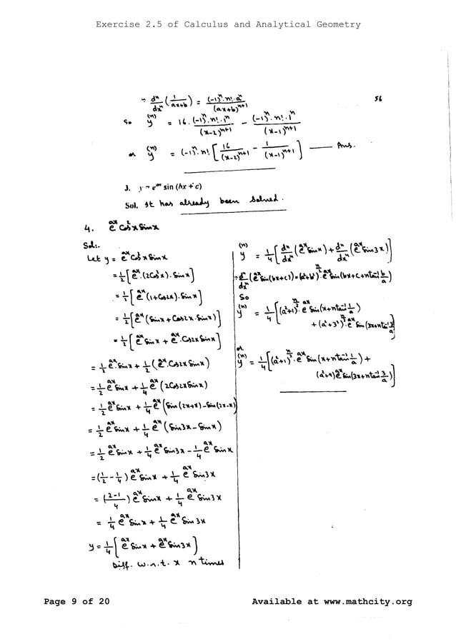 Chap02 solutions-ex-2-5-calculus | PDF