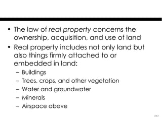 Chapter 24 – Real Property | PPT