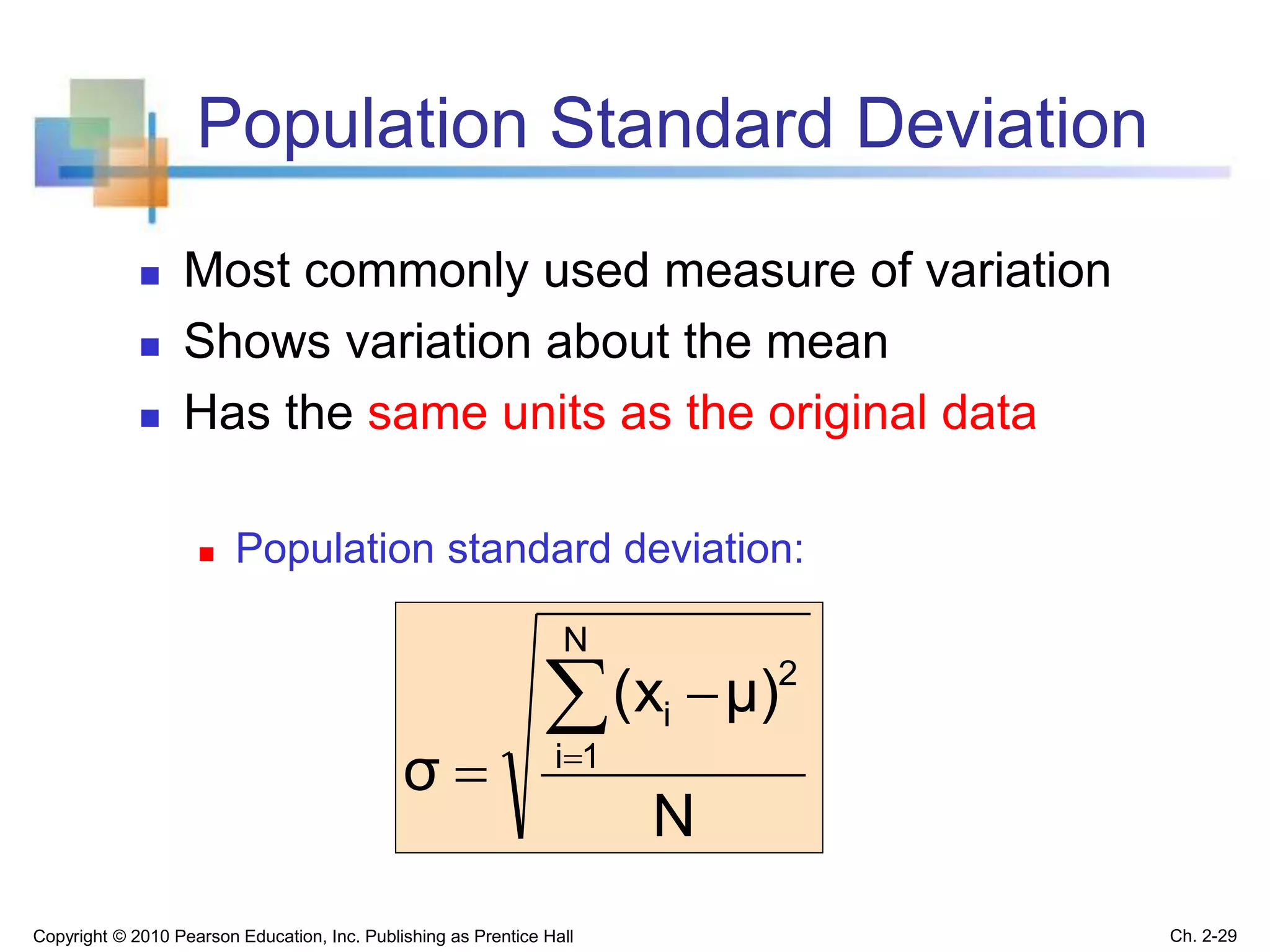 Chap02 describing data; numerical | PPTX