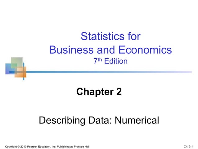 Chap02 describing data; numerical | PPTX | Physics | Science