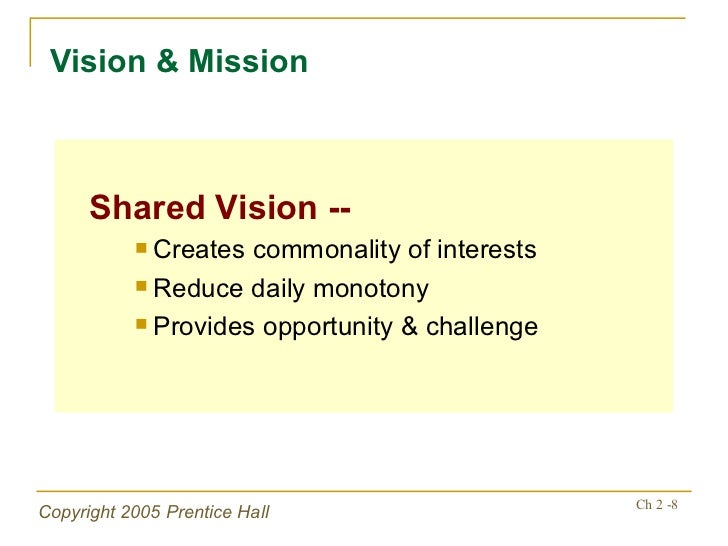The Business Vision And Mission The Business Vision And Mission