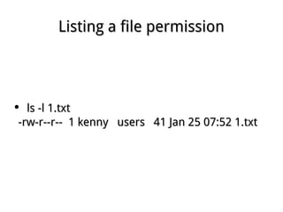 Linux fundamental - Chap 02 perm | PPT