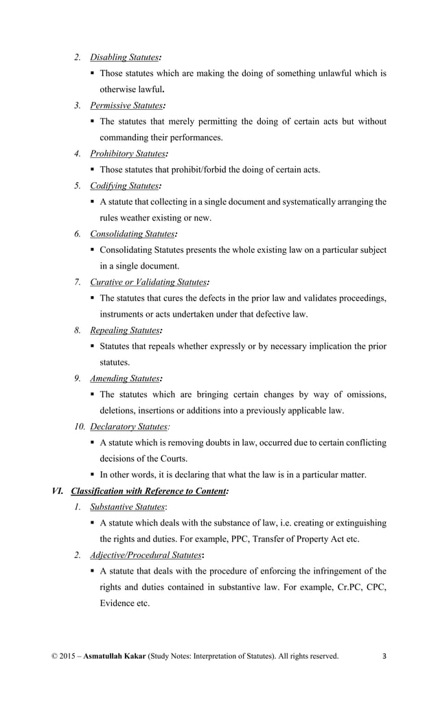 Chap 02 types of statutes | PDF