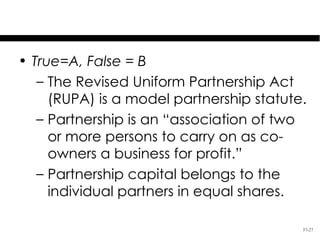Chapter 37 – Introduction to Forms of Business and Formation of ...