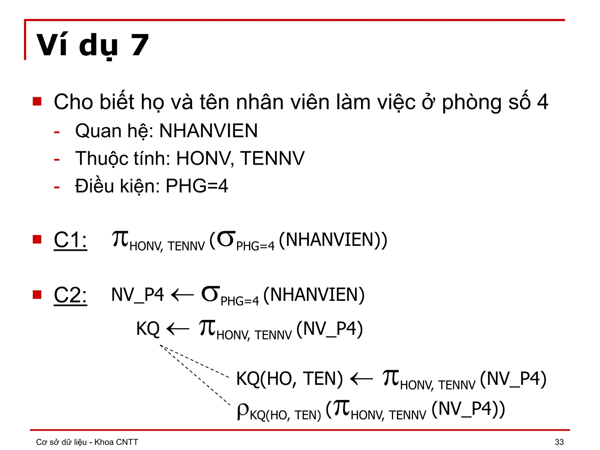 Giới thiệu Đại số quan hệ Phép toán tập hợp Phép chọn Phép chiếu Phép ...