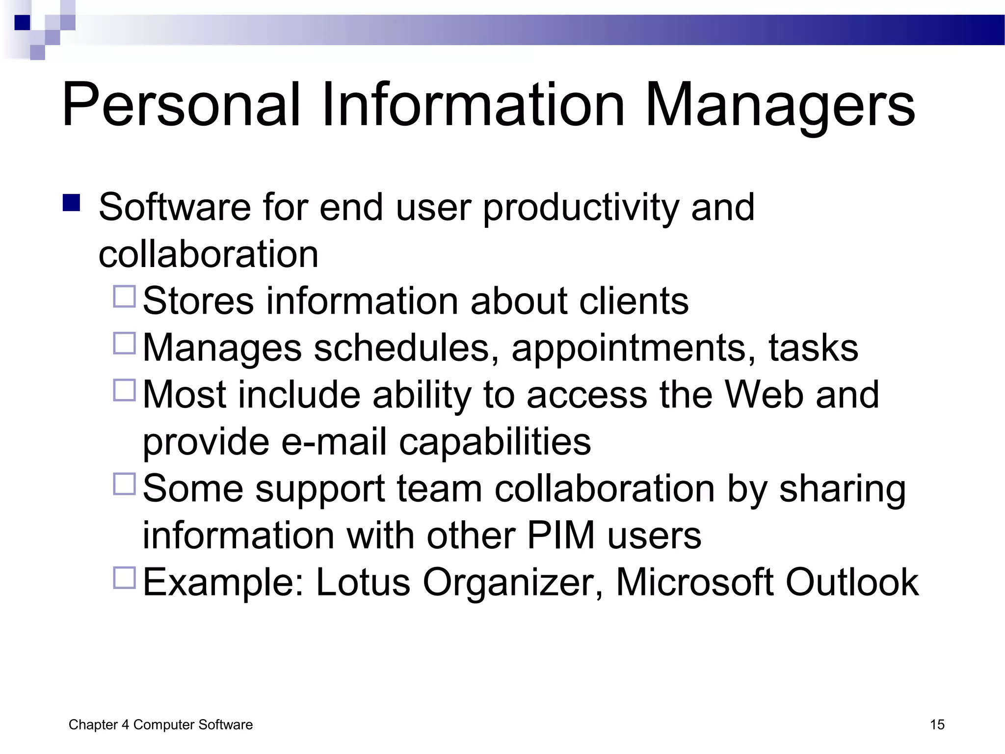 Chap04 Computer Software | PPT | Desktop Publishing | Computer Software and Applications
