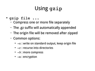 Linux fundamental - Chap 04 archive | PPT