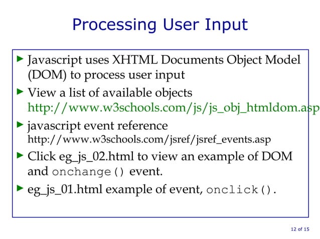 Introduction to Javascript | PPT