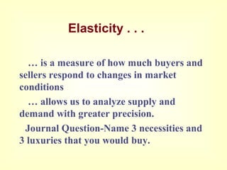 elasticity of demand | PPT