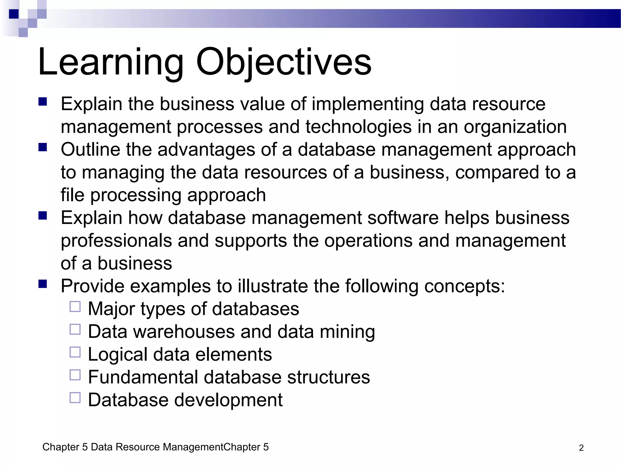 Chap05 Data Resource Management | PPT