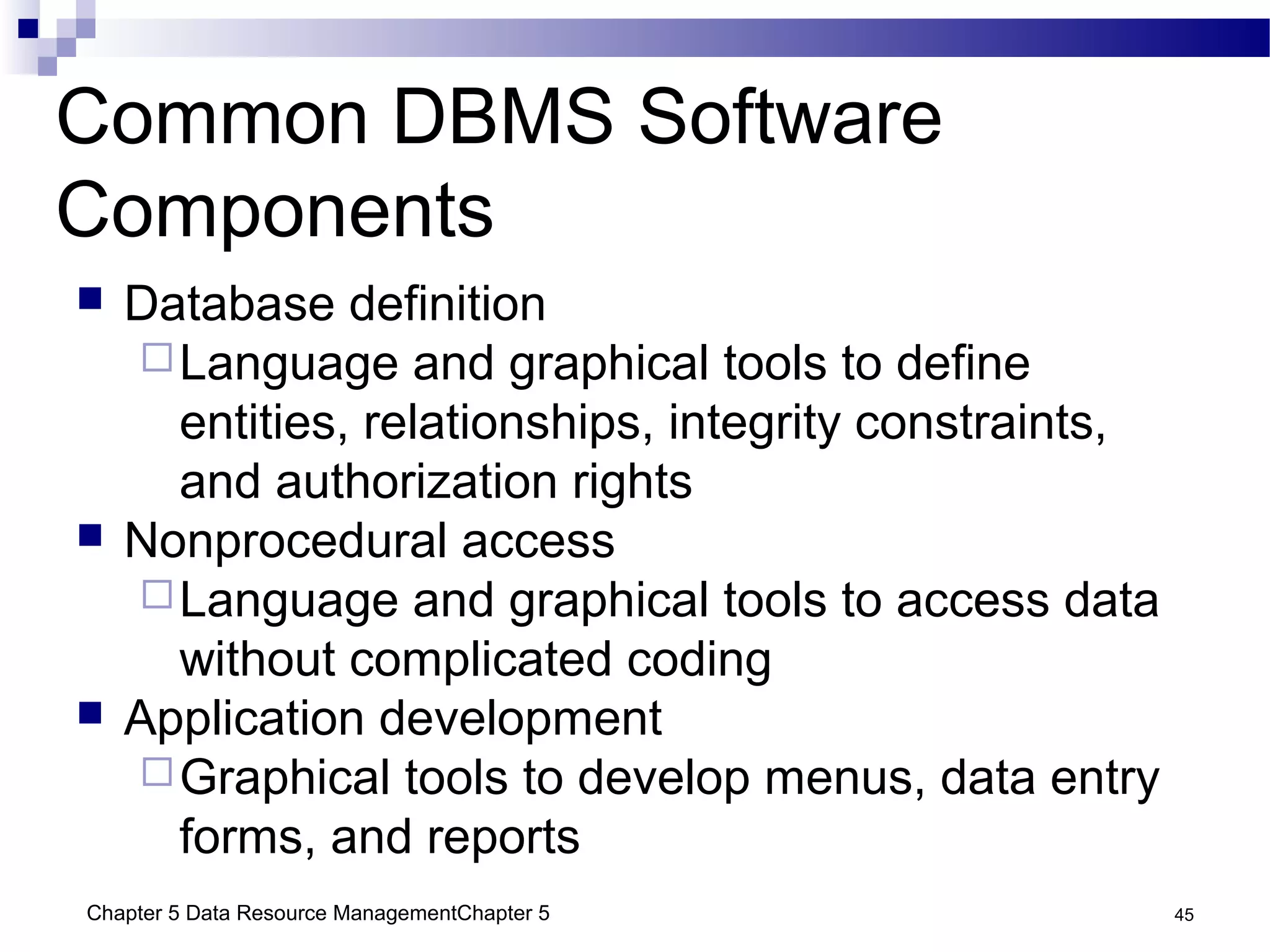 Chap05 Data Resource Management | PPT