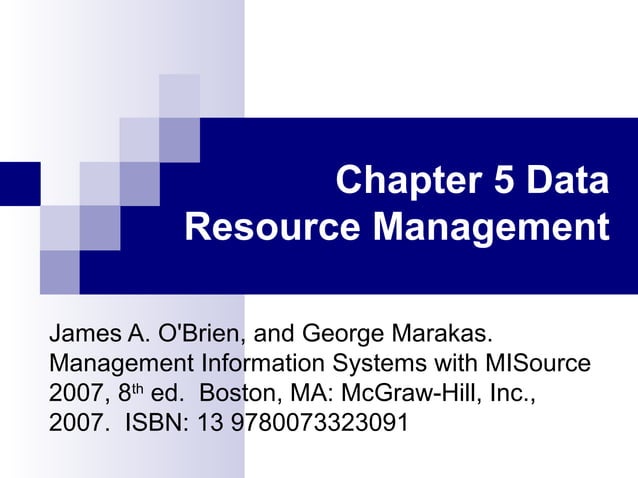 Chap05 Data Resource Management | PPT