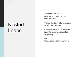 Java Chapter 05 - Conditions & Loops: part 5 | PPT