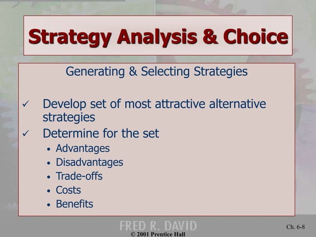 Strategy Analysis and Choice | PPT