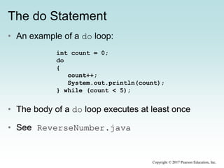 Chapter 6 - More conditionals and loops | PPTX