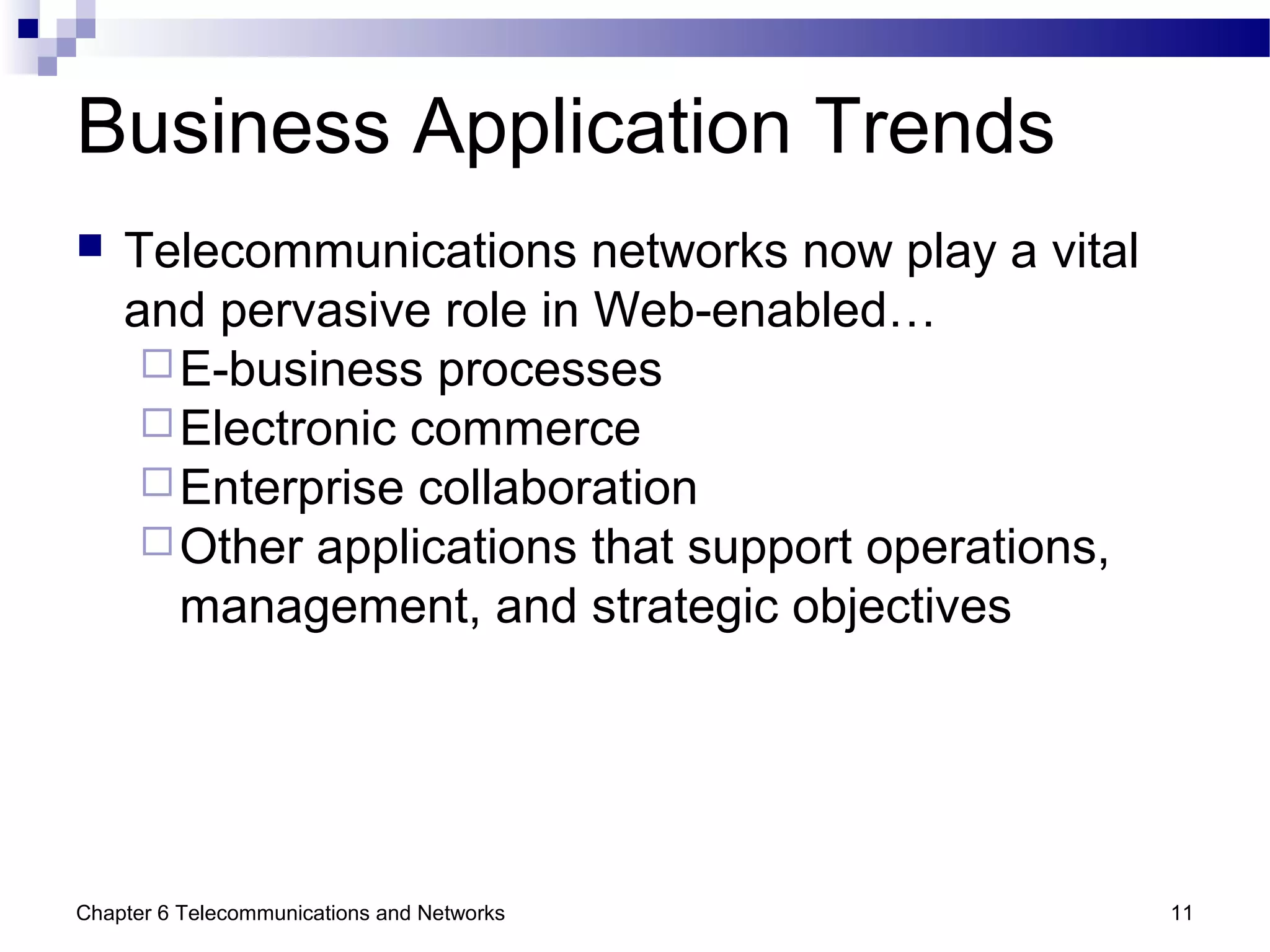 Chap06 Telecomunications and Networks | PPT
