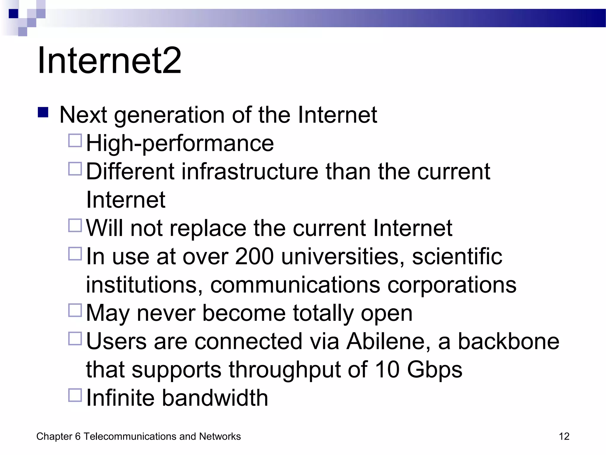 Chap06 Telecomunications and Networks | PPT