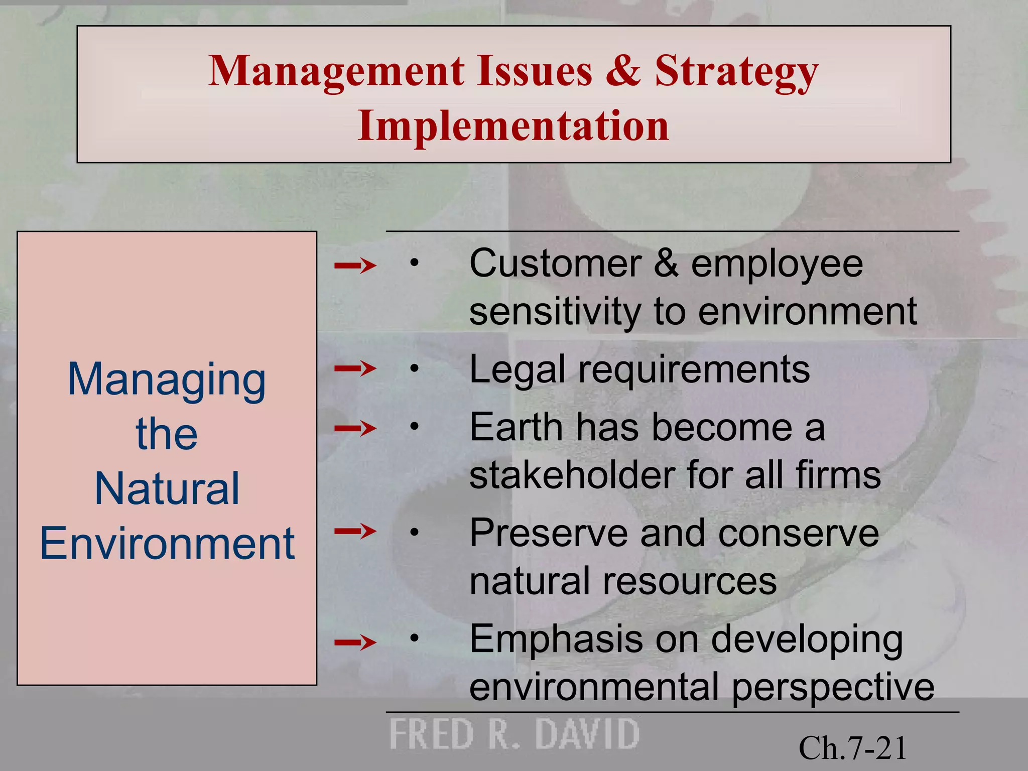 Implementing Strategies:Management Issues | PPT