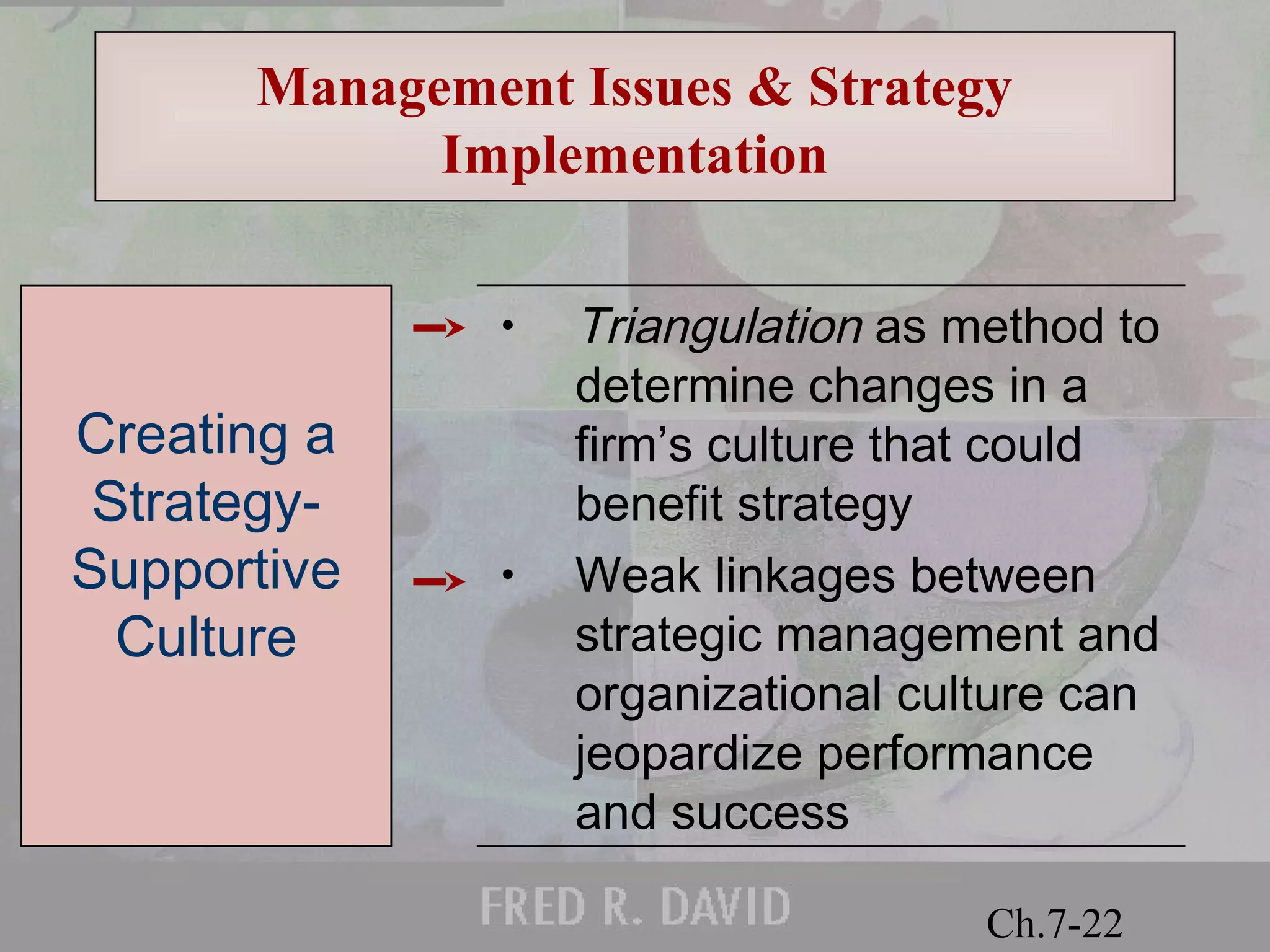 Implementing Strategies:Management Issues | PPT
