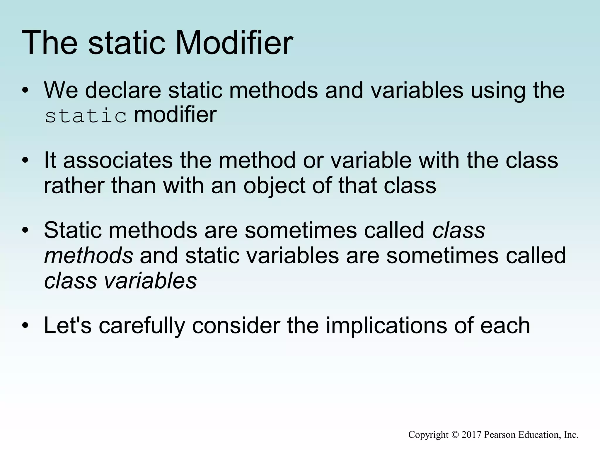 Upstate CSCI 200 Java Chapter 7 - OOP | PPT
