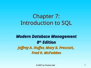 Intoduction to SQL Chapter 7 Lessons.ppt