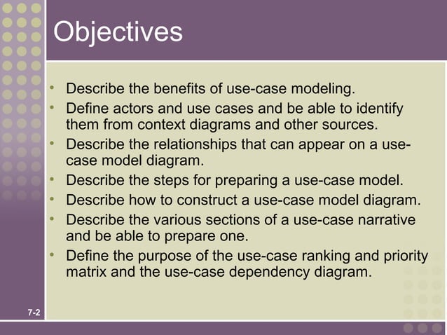 Chapter 7 Use Case Model | PPT