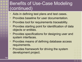 Chapter 7 Use Case Model | PPT