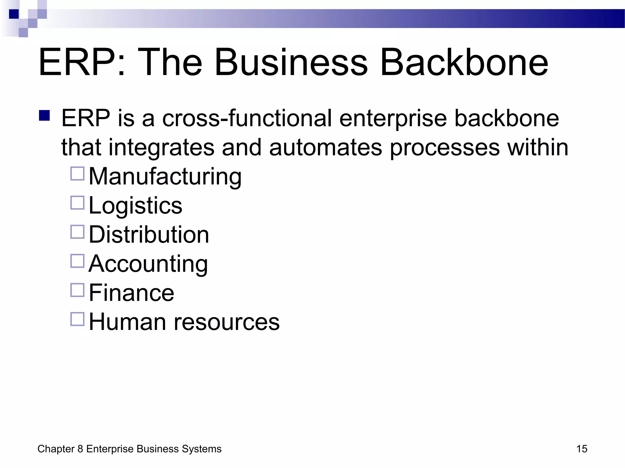 Chap08 Enterprise Business Systems | PPT