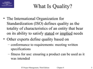 Chap08 project quality management | PPT