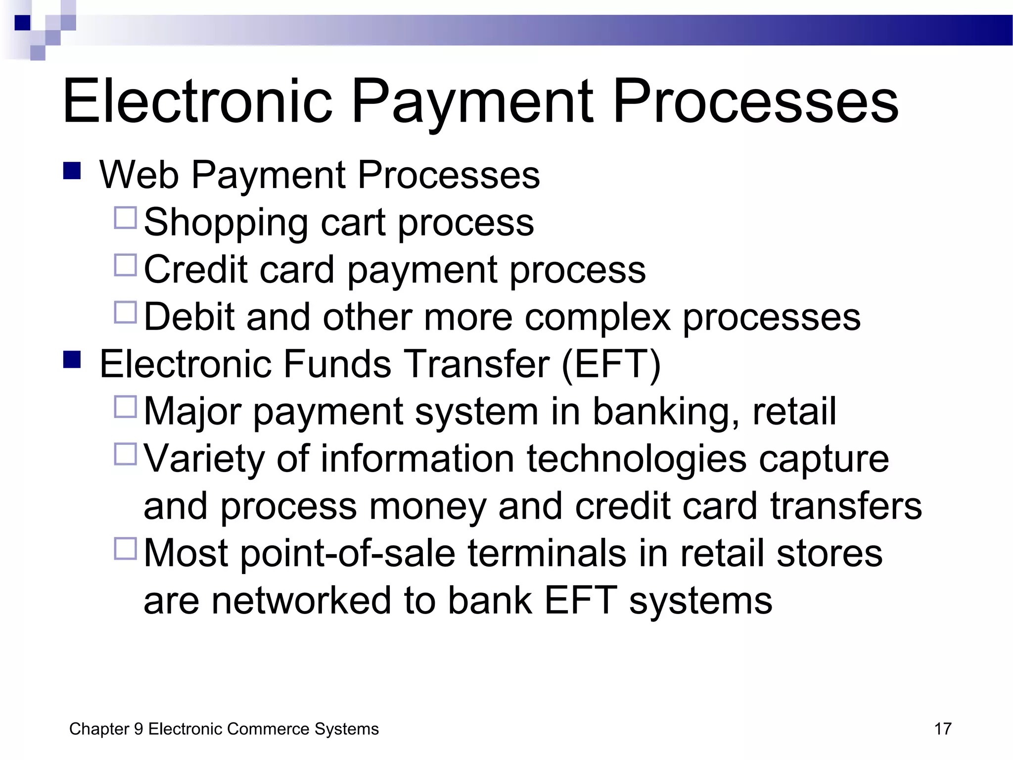 Chap09 Electronic Commerce Systems | PPT
