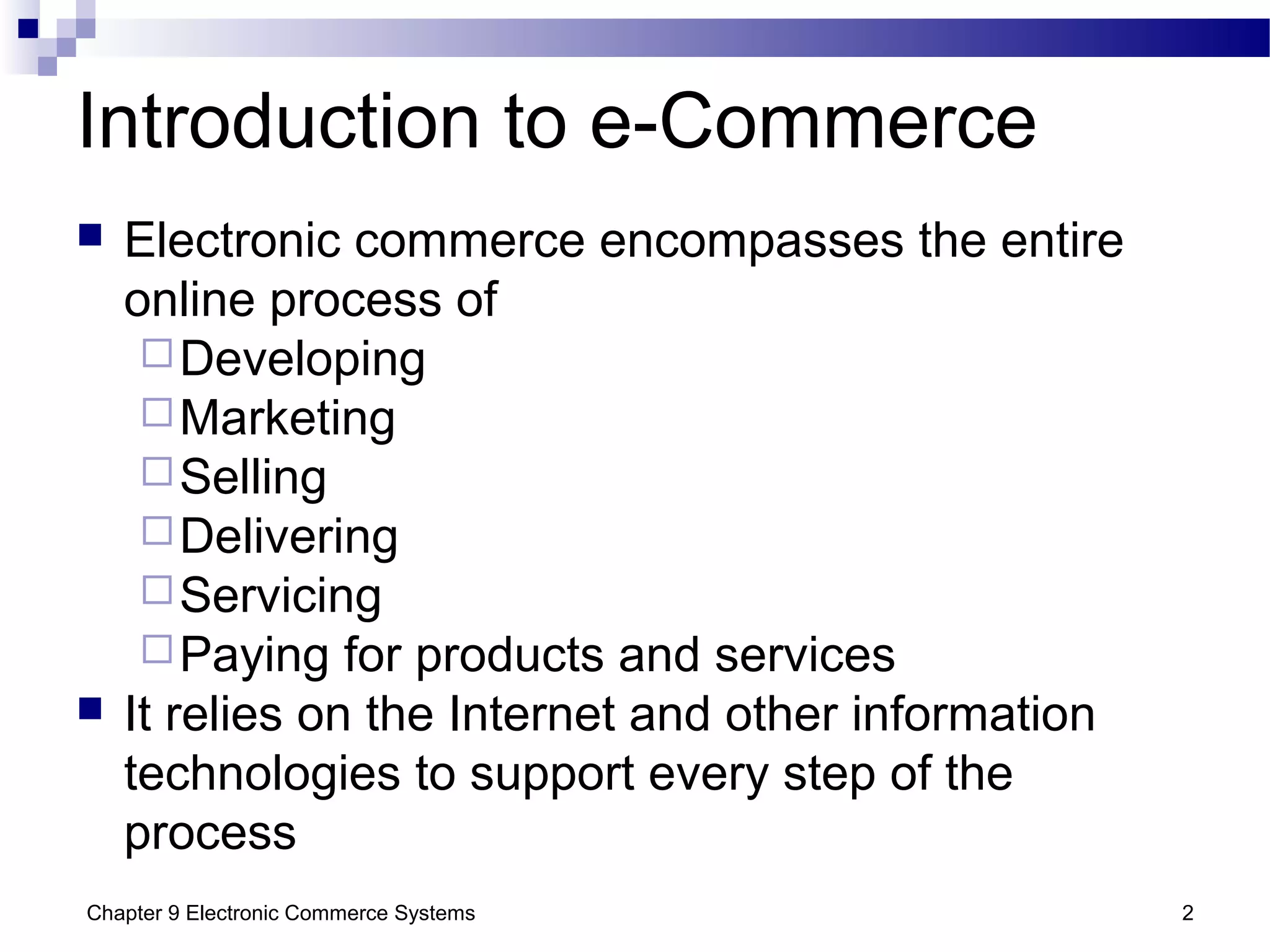 Chap09 Electronic Commerce Systems | PPT