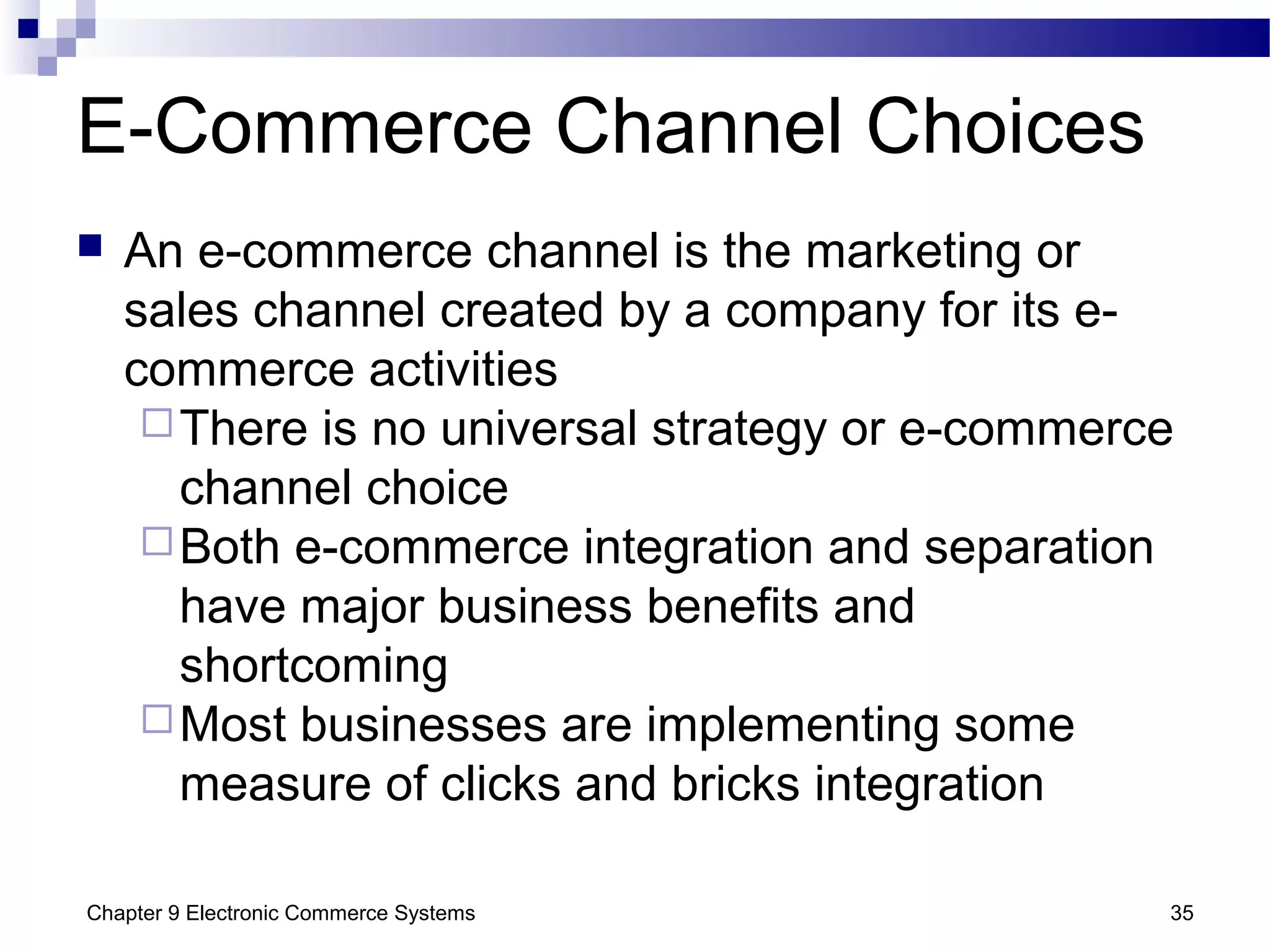 Chap09 Electronic Commerce Systems | PPT