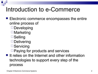 Chap09 Electronic Commerce Systems | PPT