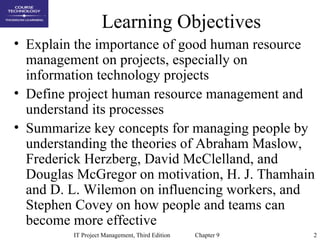 Chap09 project human resource management | PPT | Human Resources | Business