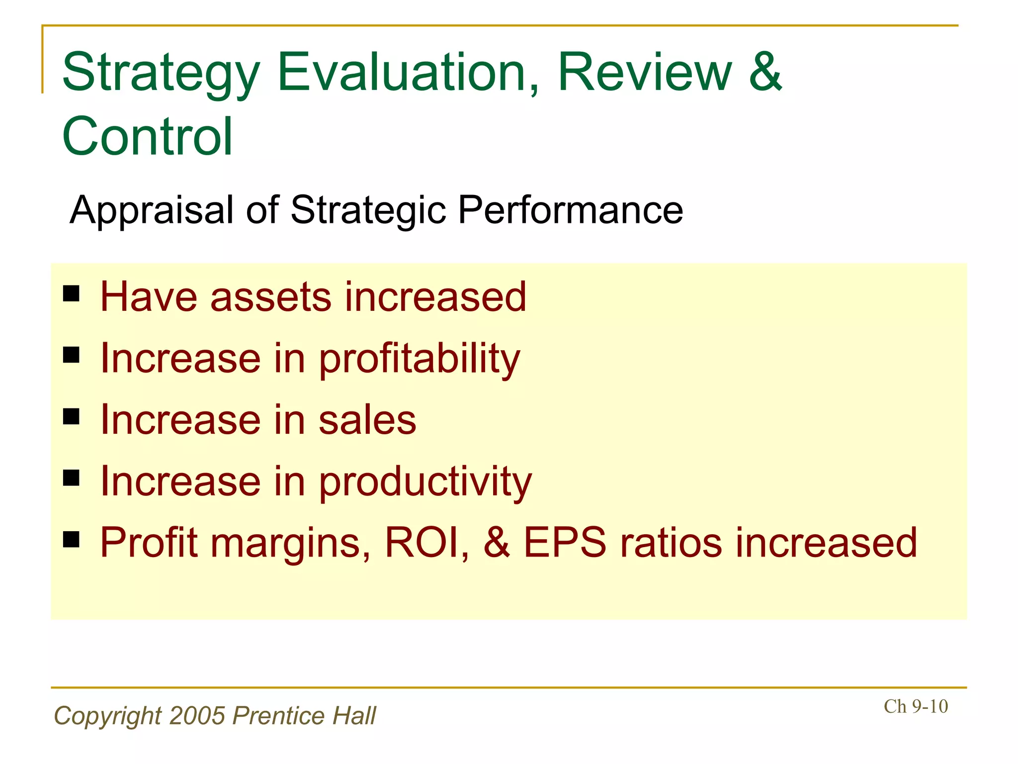 Strategy Review, Evaluation, and Control | PPT