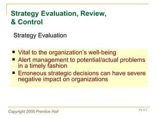 Strategy Review, Evaluation, and Control | PPT