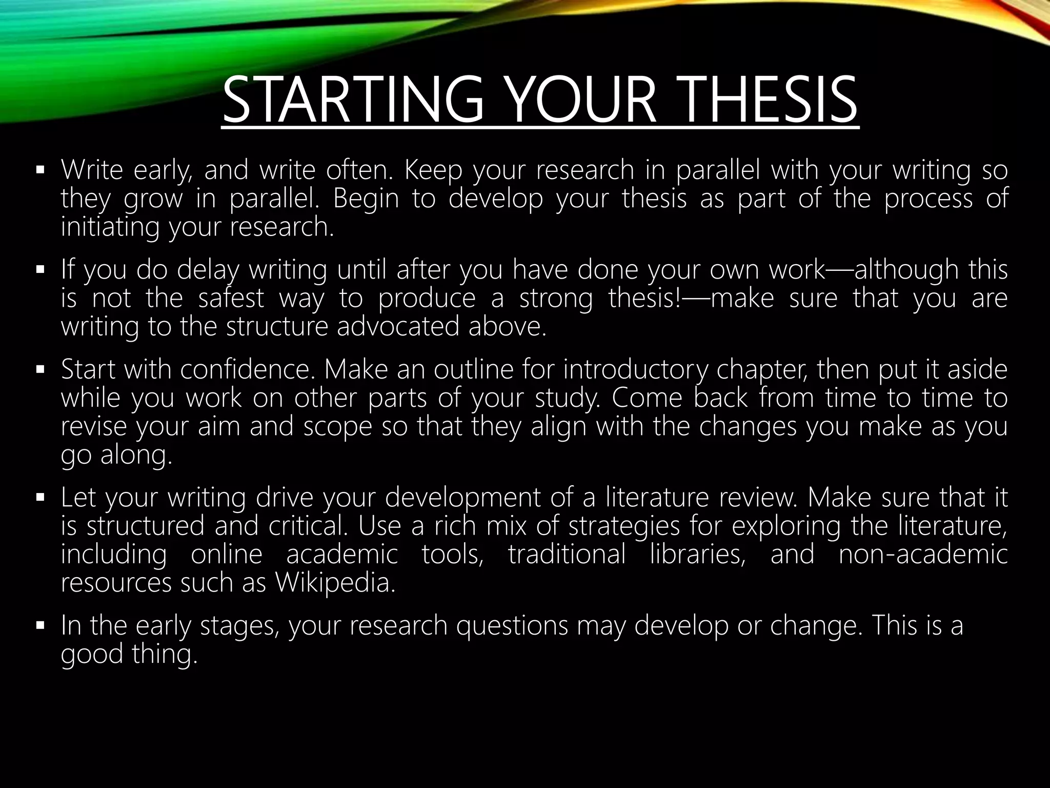 How to write better thesis | PPTX