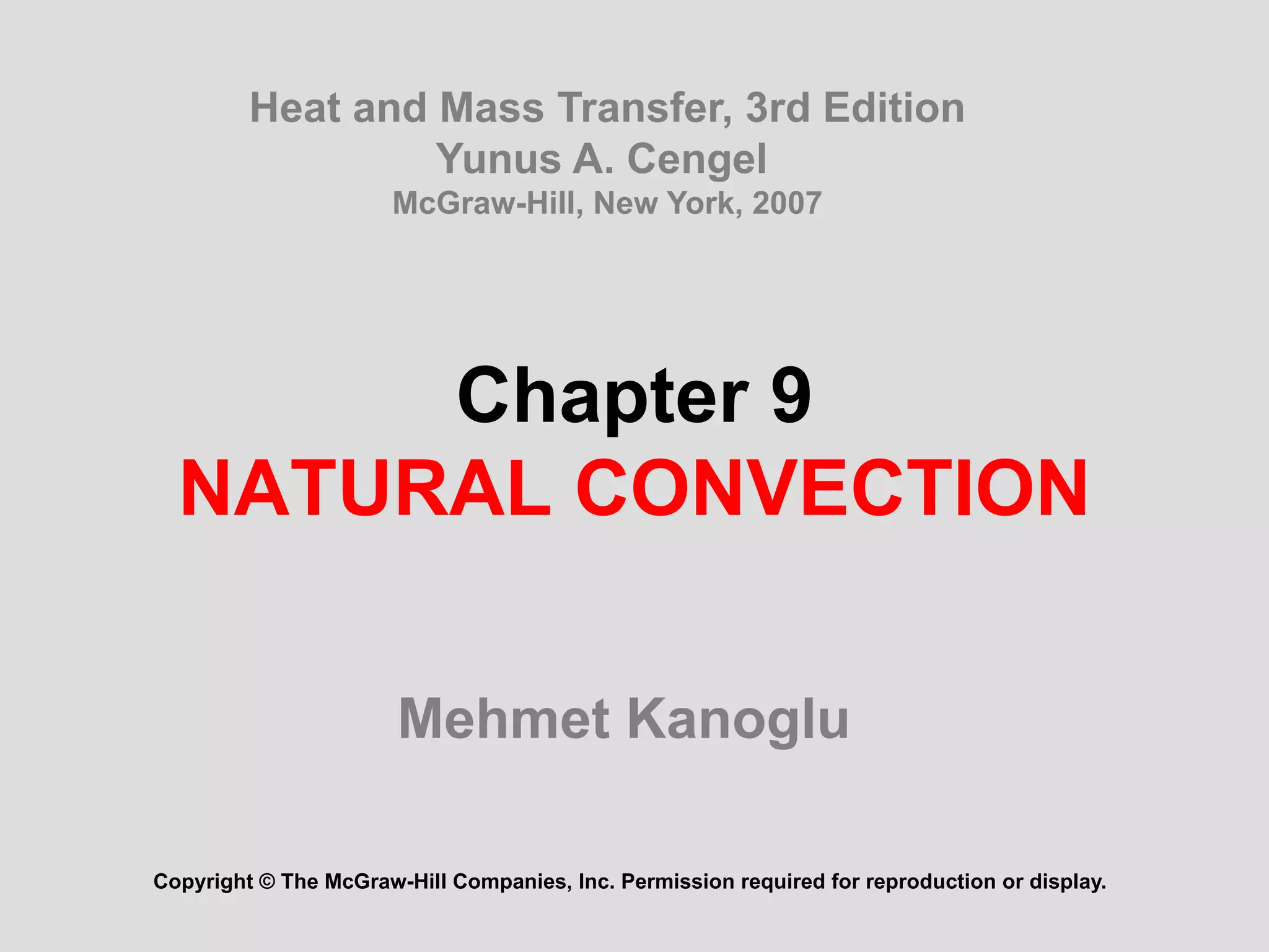 Chap09 ht 3e natural convection | PDF