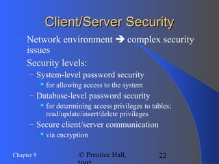 The Database Environment Chapter 9 | PPT