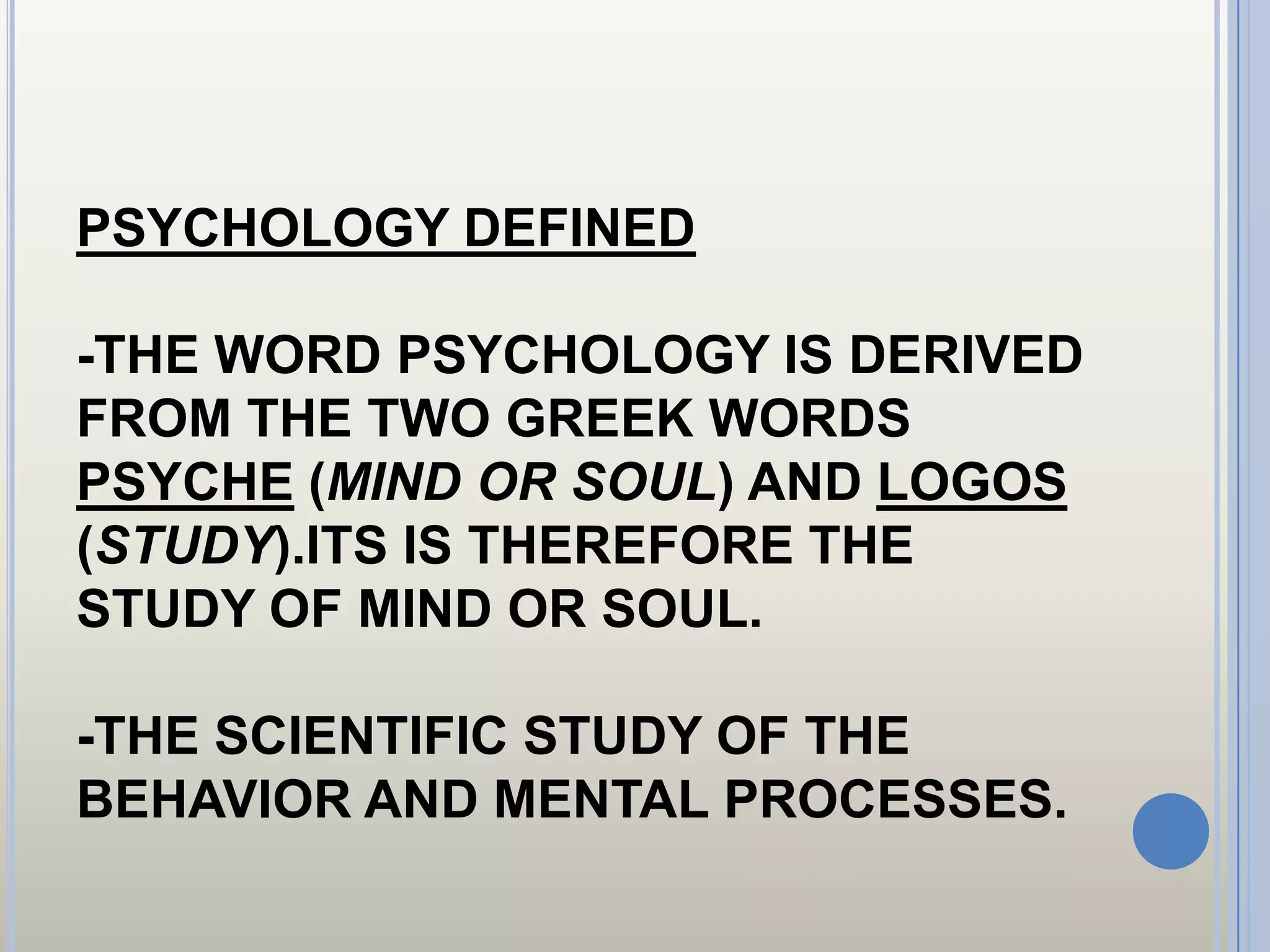 Chapter 1: PSYCHOLOGY | PPTX