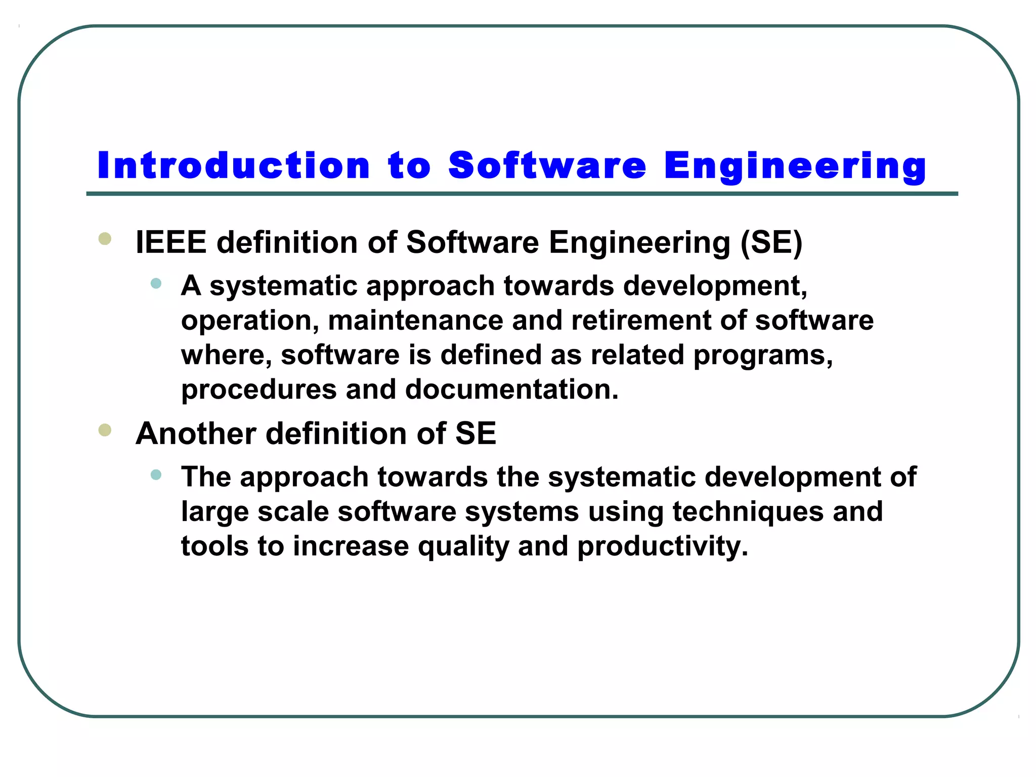 Software System Engineering - Chapter 1 | PPT