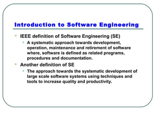 Software System Engineering - Chapter 1 | PPT