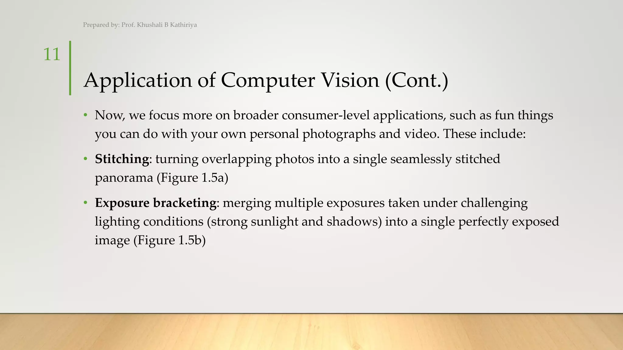 CV_1 Introduction of Computer Vision and its Application | PDF
