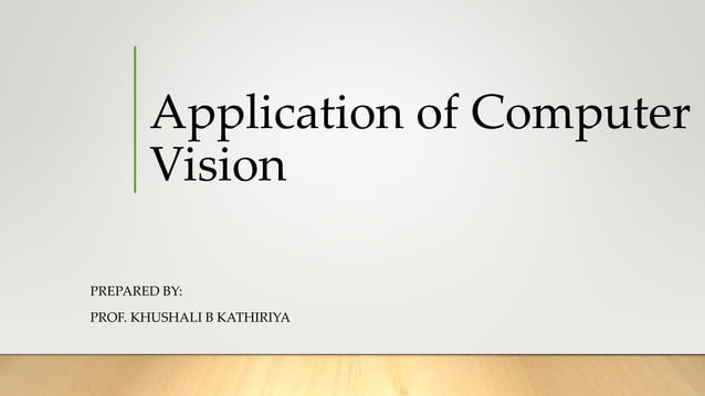 CV_1 Introduction of Computer Vision and its Application | PDF | 3-D ...