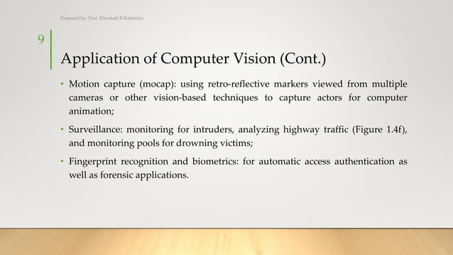 CV_1 Introduction of Computer Vision and its Application | PDF | 3-D ...