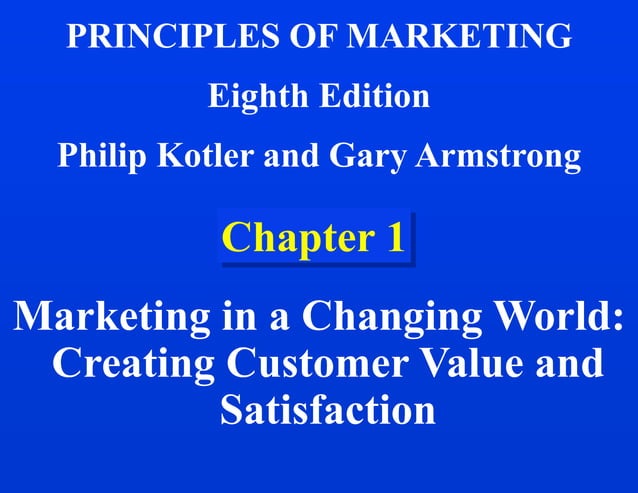 Principles of Marketing chapter 1 for the BBA | PPT