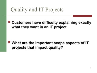 Chapter one Project Quality Management system | PPTX